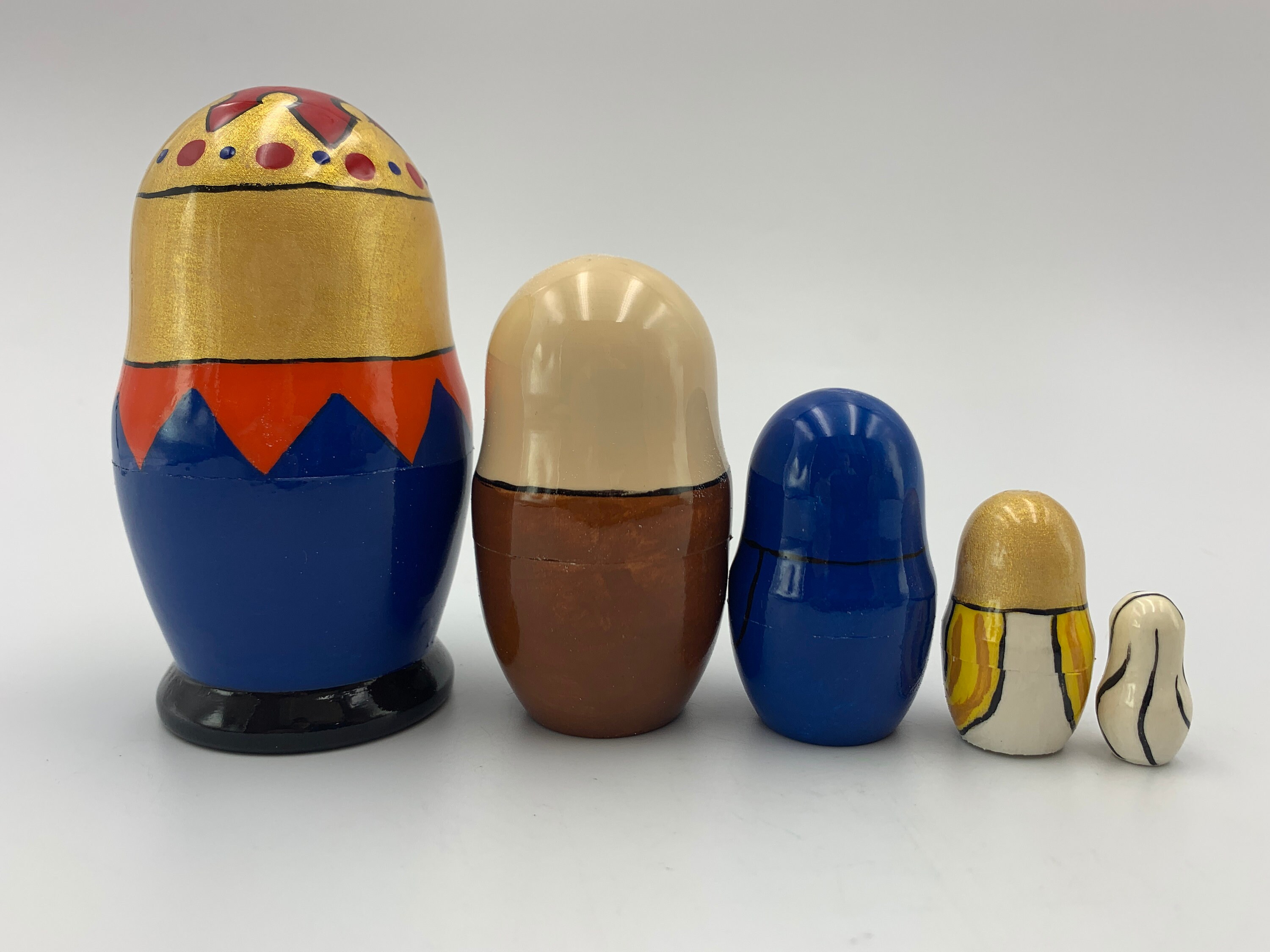 MADE IN UKRAINE Nativity Nesting Doll 4.7 5pcs Wooden | Etsy