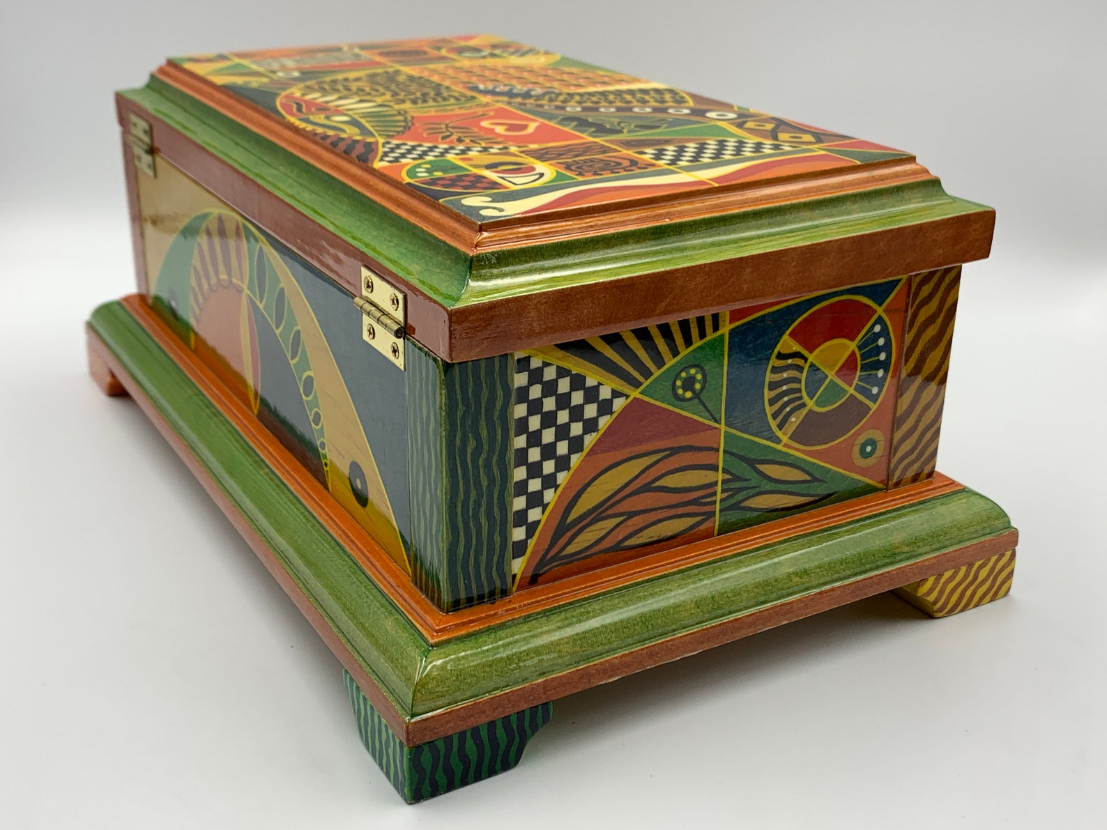 Lacquer Box Art Deco Style Wooden Box for Jewelry 5.5 - Etsy