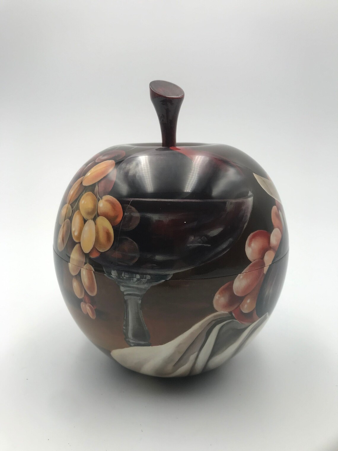 Apple Lacquer Box Art Deco Wooden Box for Jewelry 6 - Etsy