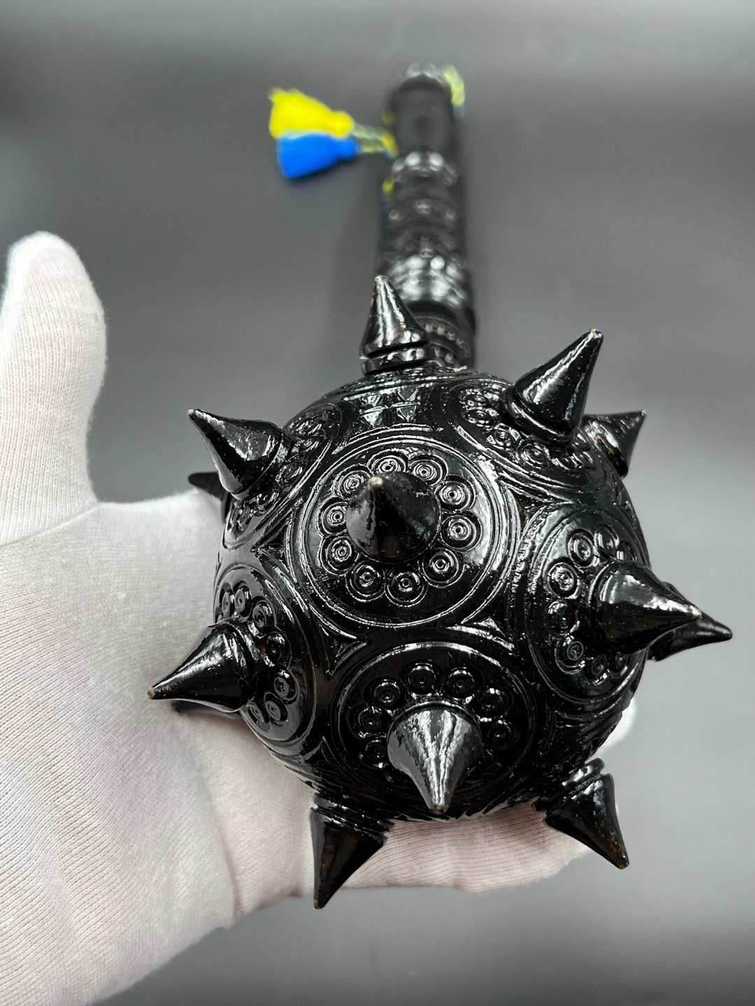 MADE IN UKRAINE Carved Souvenir Mace / Ukrainian Carved Mace/ Hand Made ...