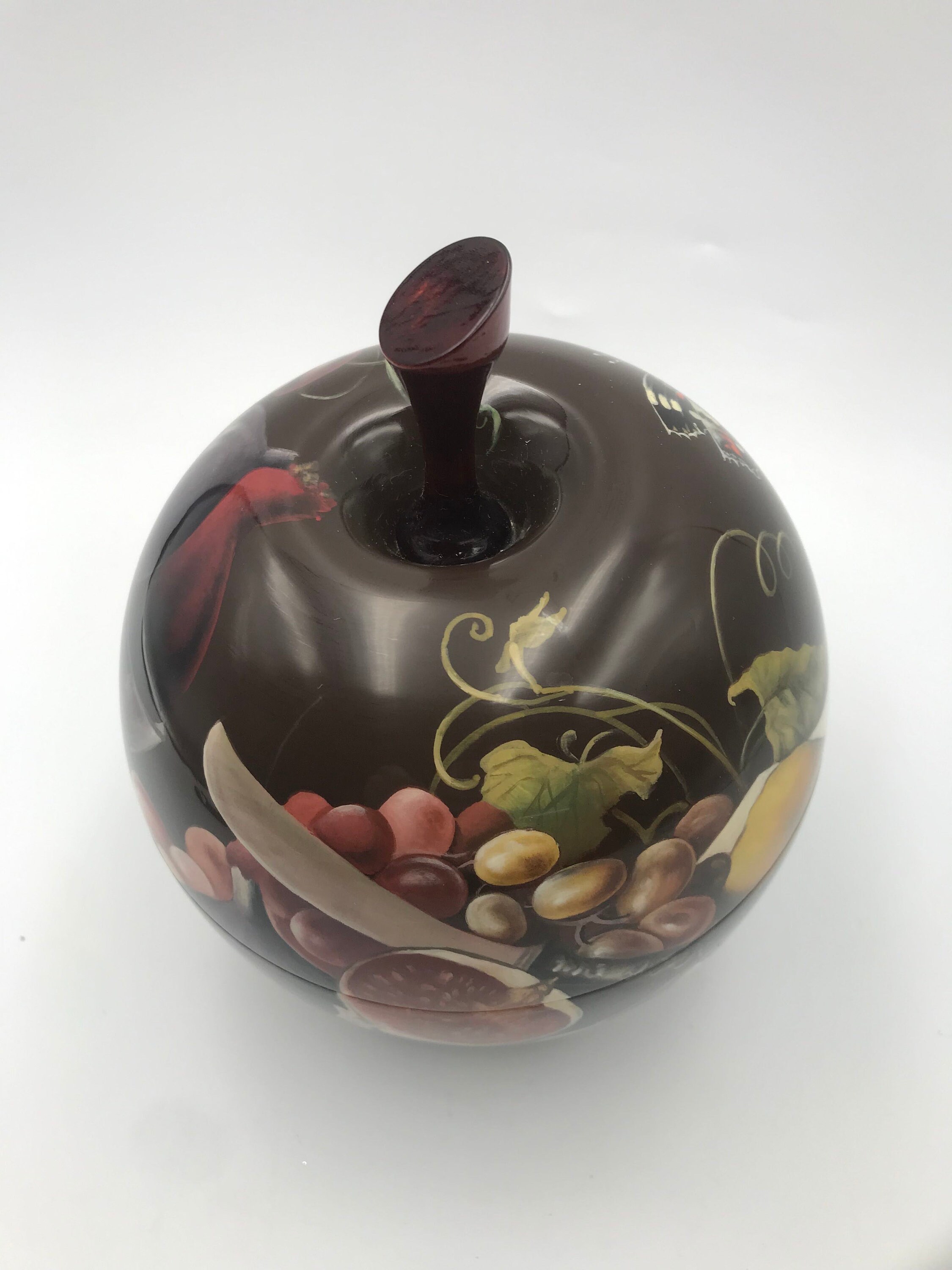 Apple Lacquer Box Art Deco Wooden Box for Jewelry 6 - Etsy