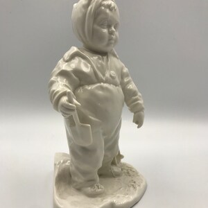 One of a Kind "little Boy" Porcelain Sculpture Unique Handmade Limited ...
