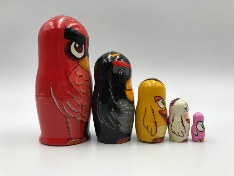 Cartoon Nesting Doll, Hand Painted Doll ,funny Gifts, Kids Room Decor ...