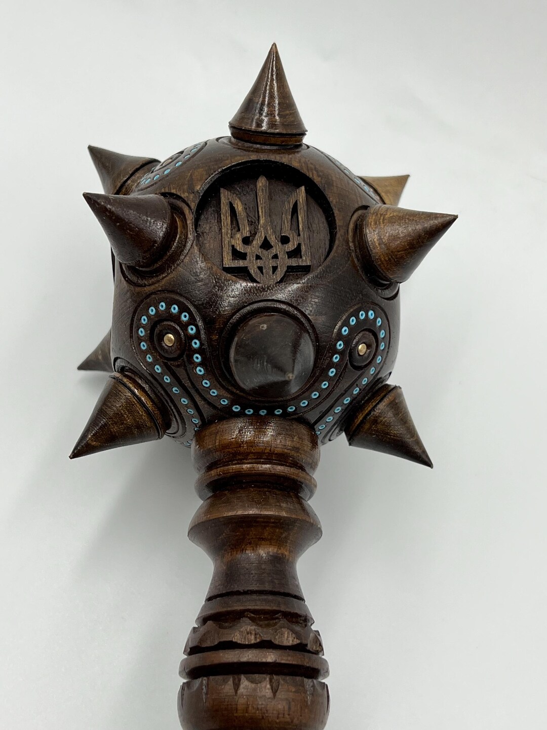 MADE IN UKRAINE Carved Souvenir Mace / Ukrainian Carved Mace/ Hand Made ...