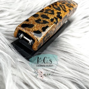Glitter Cheetah Stapler, Personalized Glitter Stapler, Glitter Pencils ...