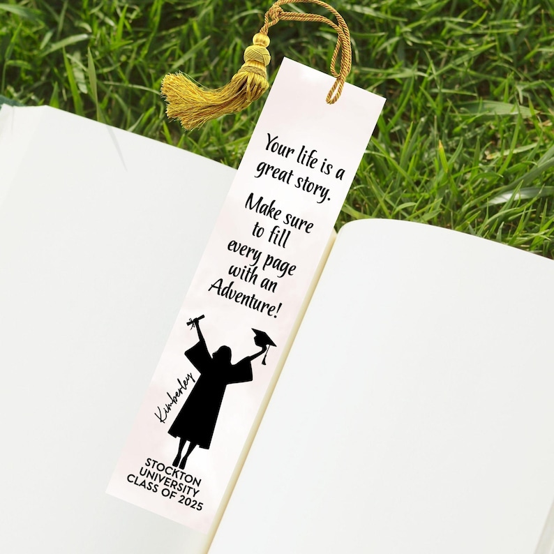 Graduation Bookmark, Personalized Custom Grad Gift, High School ...