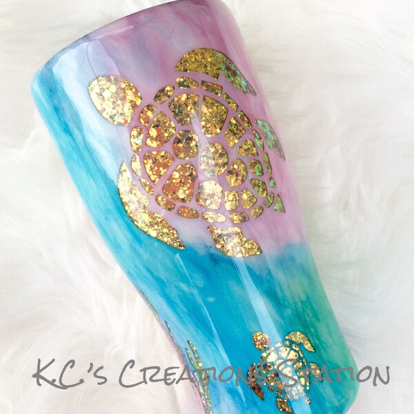 Sea Turtle Peek a Boo Tumbler - Etsy