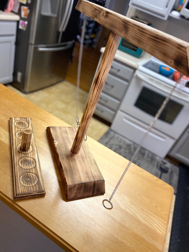 Ring Toss Game ALREADY ASSEMBLED Table Top Ring Toss Game, Handmade Rig ...
