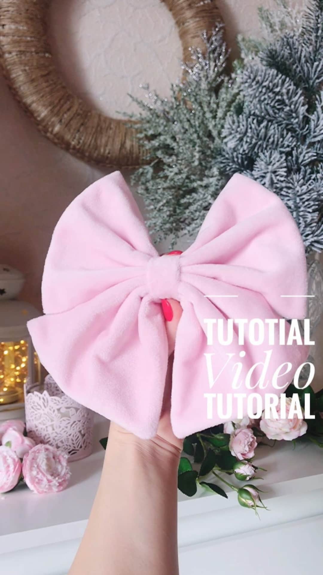 Bow Sewing Pattern Pdf Bow Video Tutorial Plush Bow PDF Pattern Fabric ...