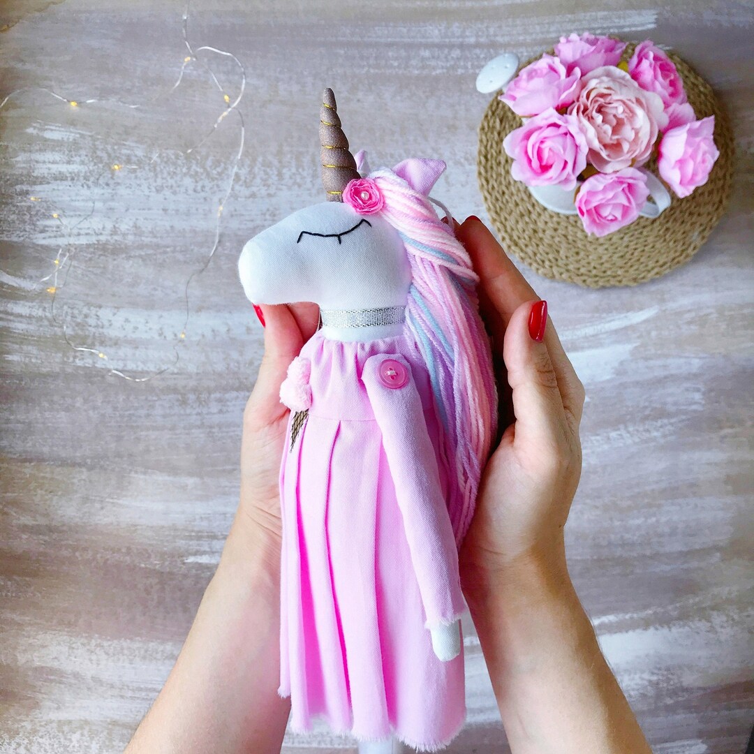 Pink Unicorn Doll Unicorn Toy Unicorn Soft Toy Magic Unicorn - Etsy