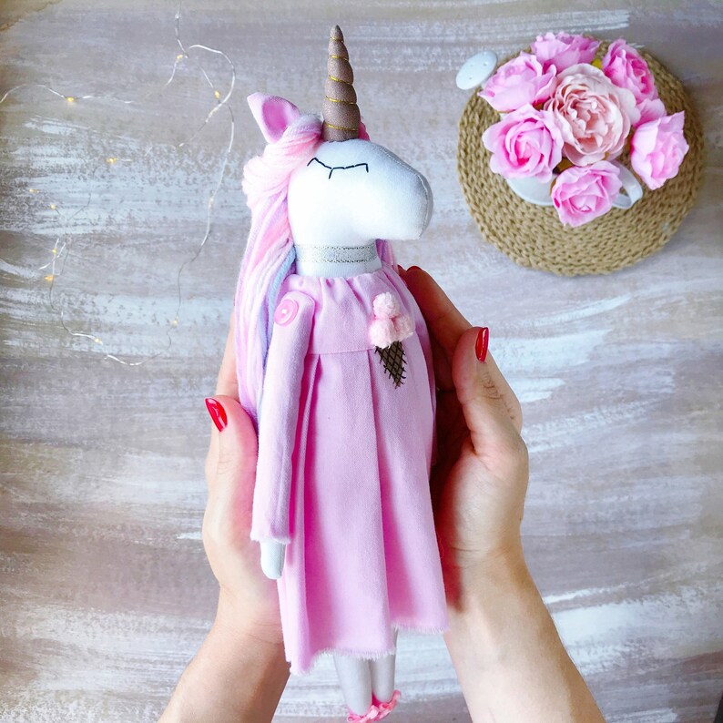 Pink Unicorn Doll Unicorn Toy Unicorn Soft Toy Magic Unicorn | Etsy