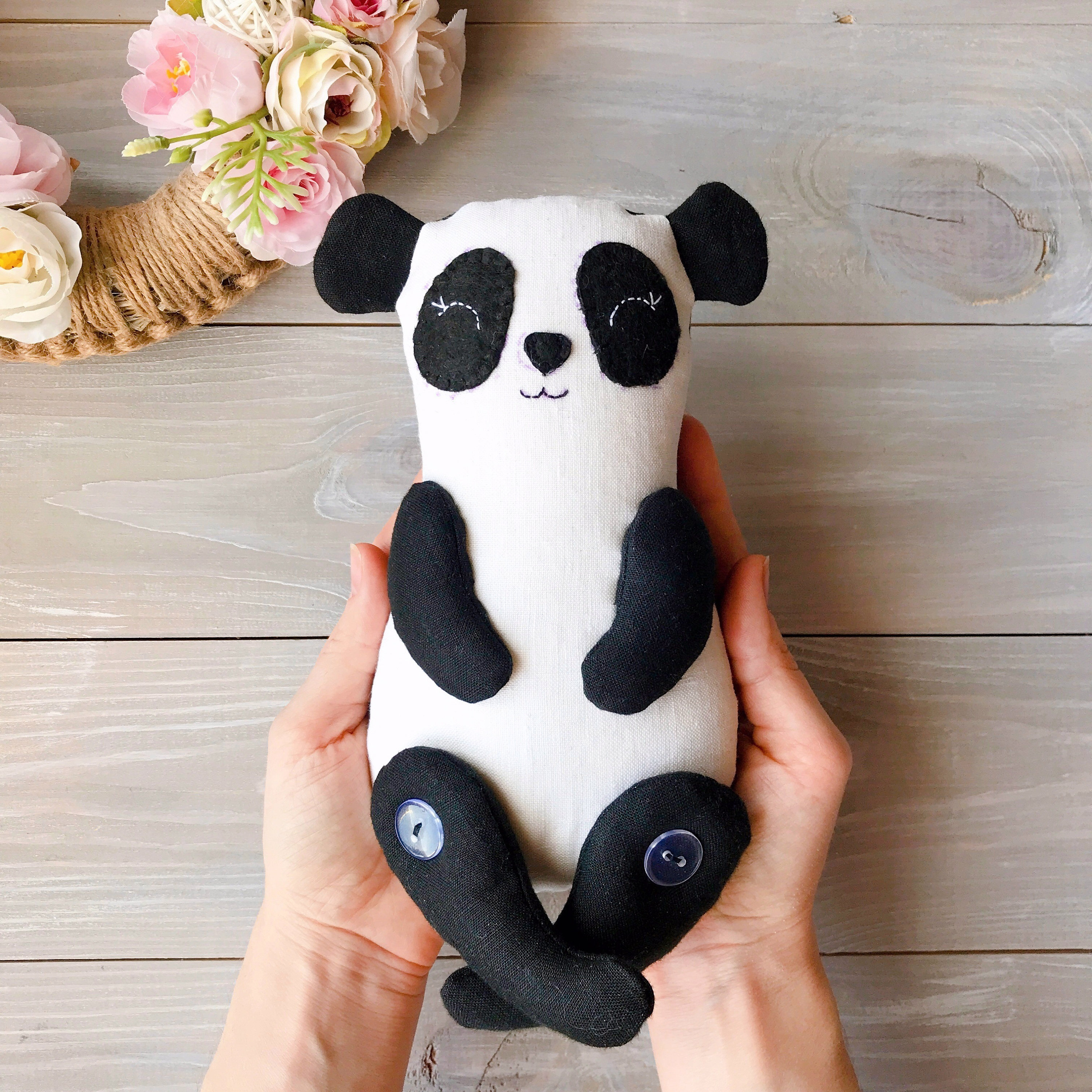 Panda Toy PDF Tutorial Sewing Pattern for Doll Panda DIY Ready to Print ...