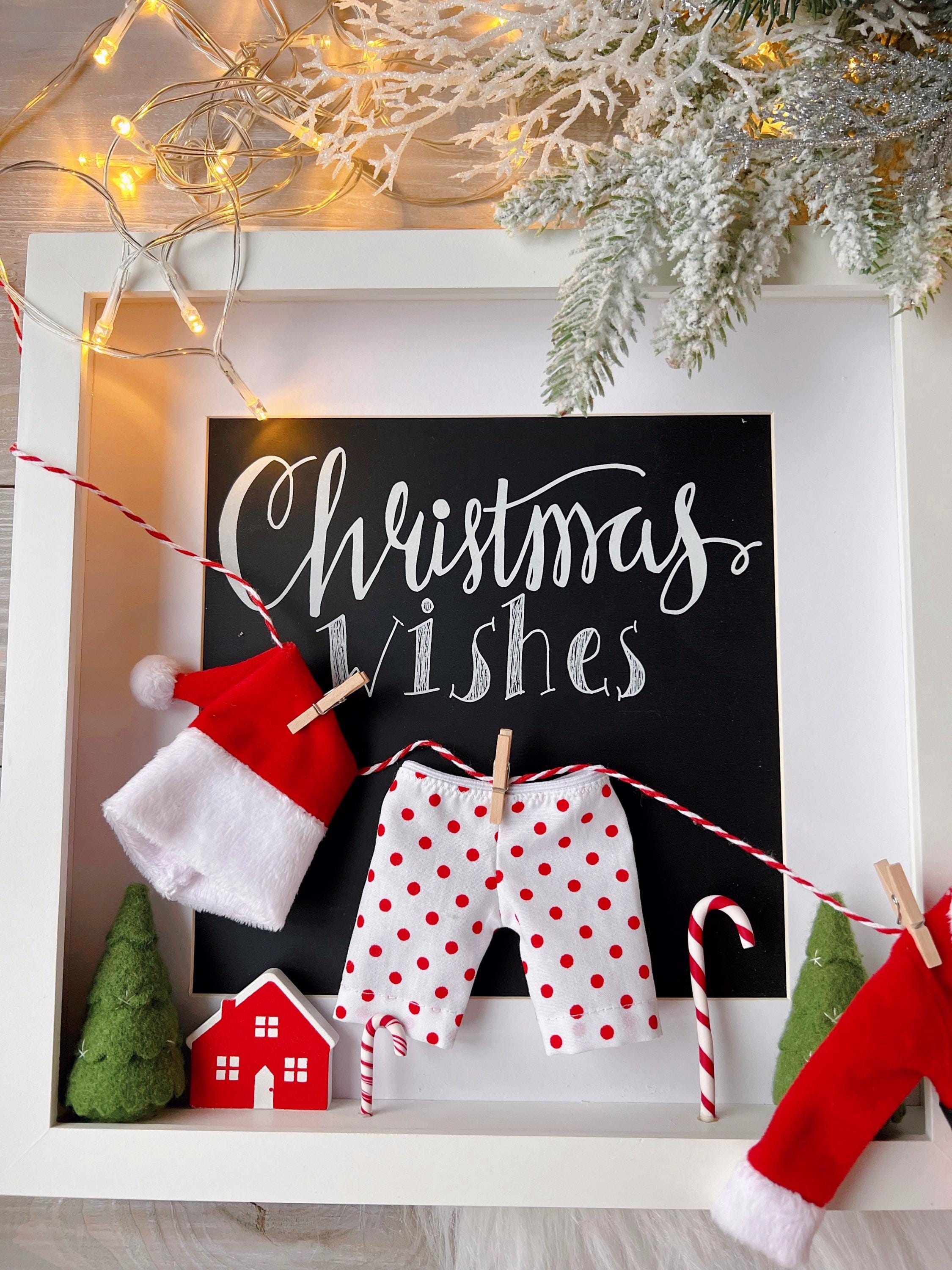 Santa's Laundry Garland, Christmas Mini Clothesline, Santa Clothes ...