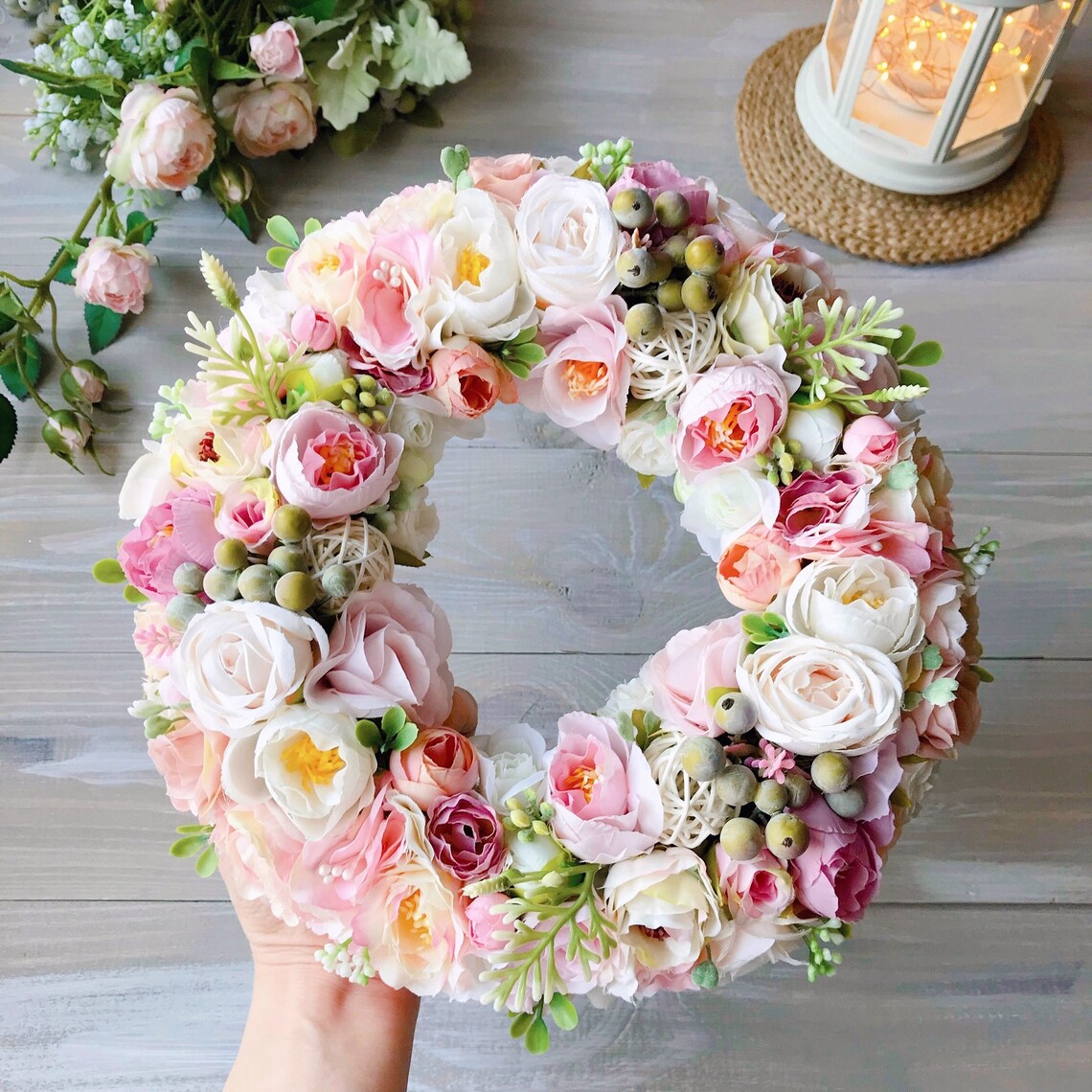 Flower Wreath Cute Small Wreath Summer Wreath 98 Spring | Etsy