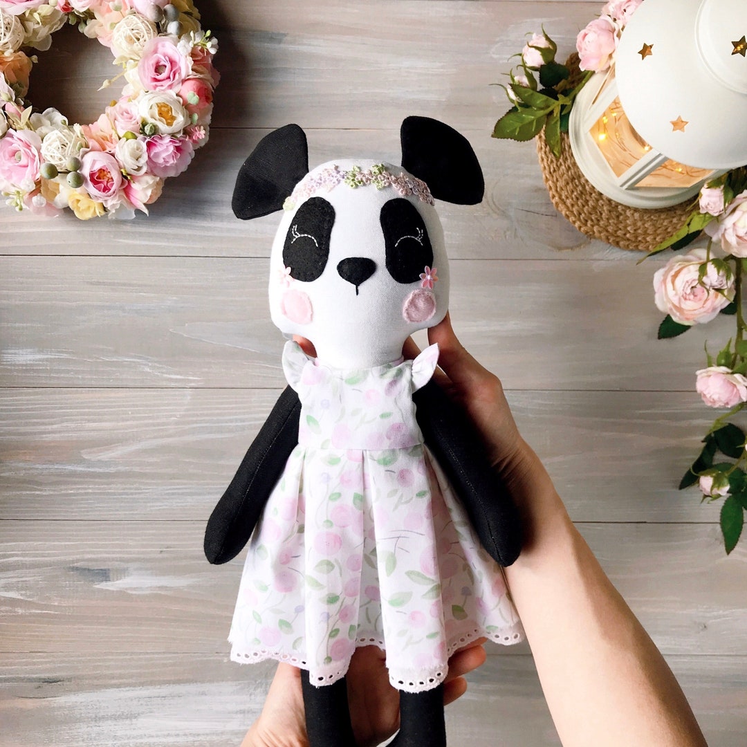 Panda Doll Panda Bear Stuffed Animal Panda Bear Toy - Etsy