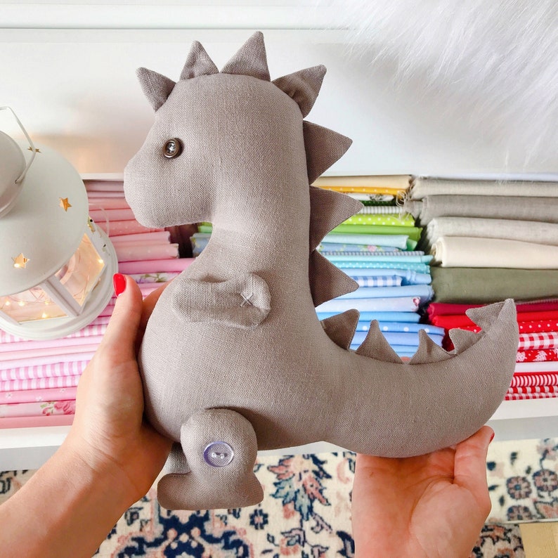Dinosaur Linen Toy Dinosaur Soft Doll Stuffed Animal Rag Doll - Etsy
