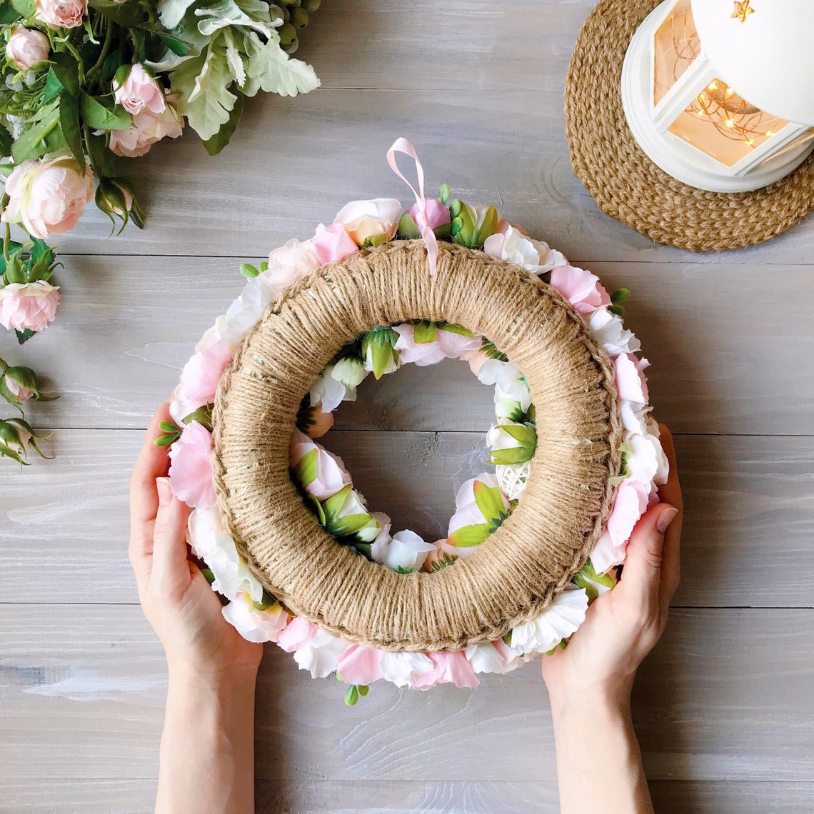 Flower Wreath Cute Small Wreath Summer Wreath 98 Spring | Etsy