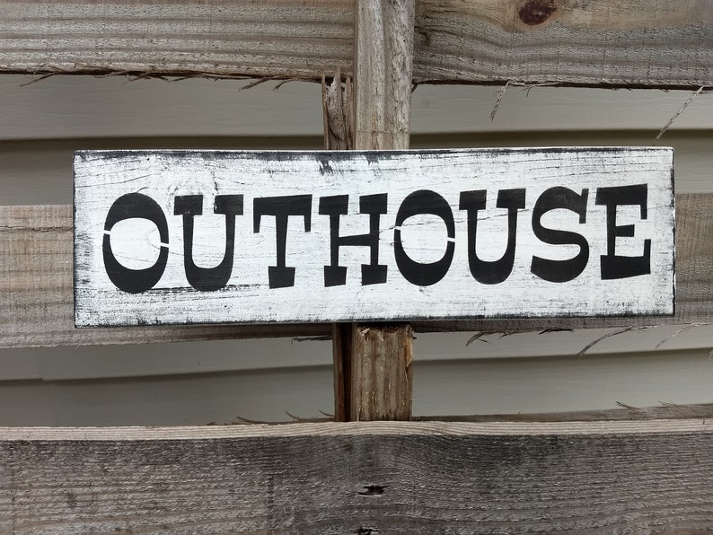 Rustic Wood Sign OUTHOUSE Bathroom Toilet Bath Home Decor - Etsy