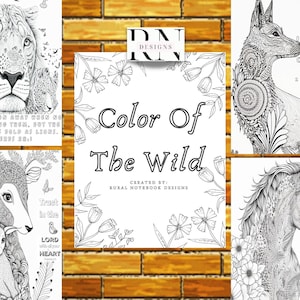 Quote Animals Coloring Pages: Adult Relaxation (printable PDF) - Etsy