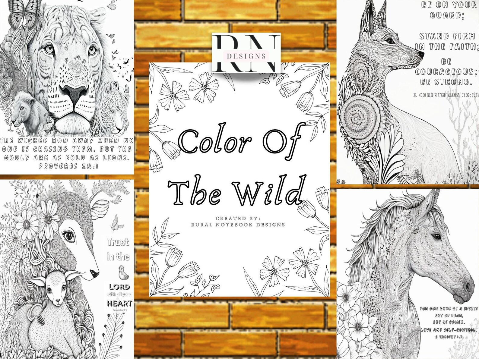 Quote Animals Coloring Pages: Adult Relaxation (printable PDF) - Etsy