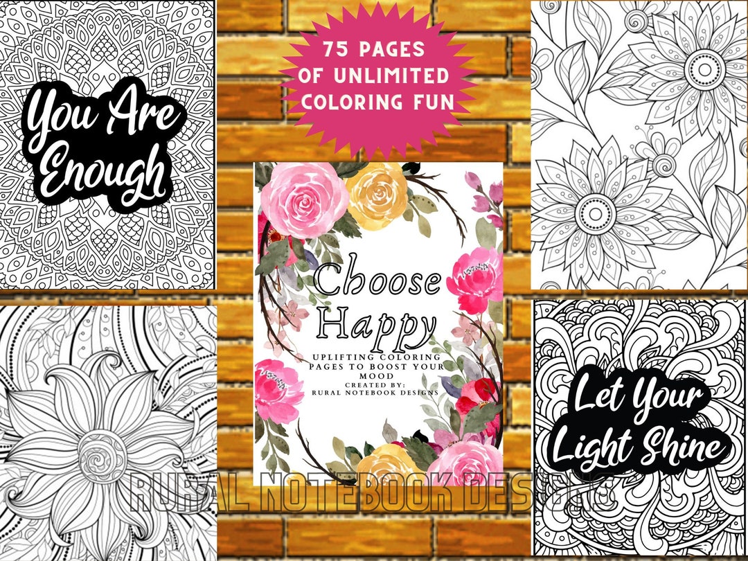 75 Coloring Pages for Mental Health and Relaxation - Choose Happy ...