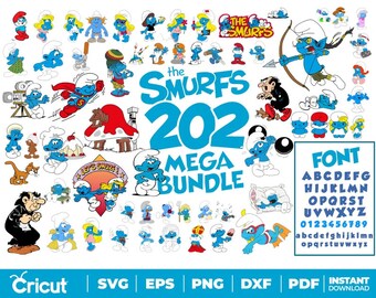 Smurfs Font - Etsy UK