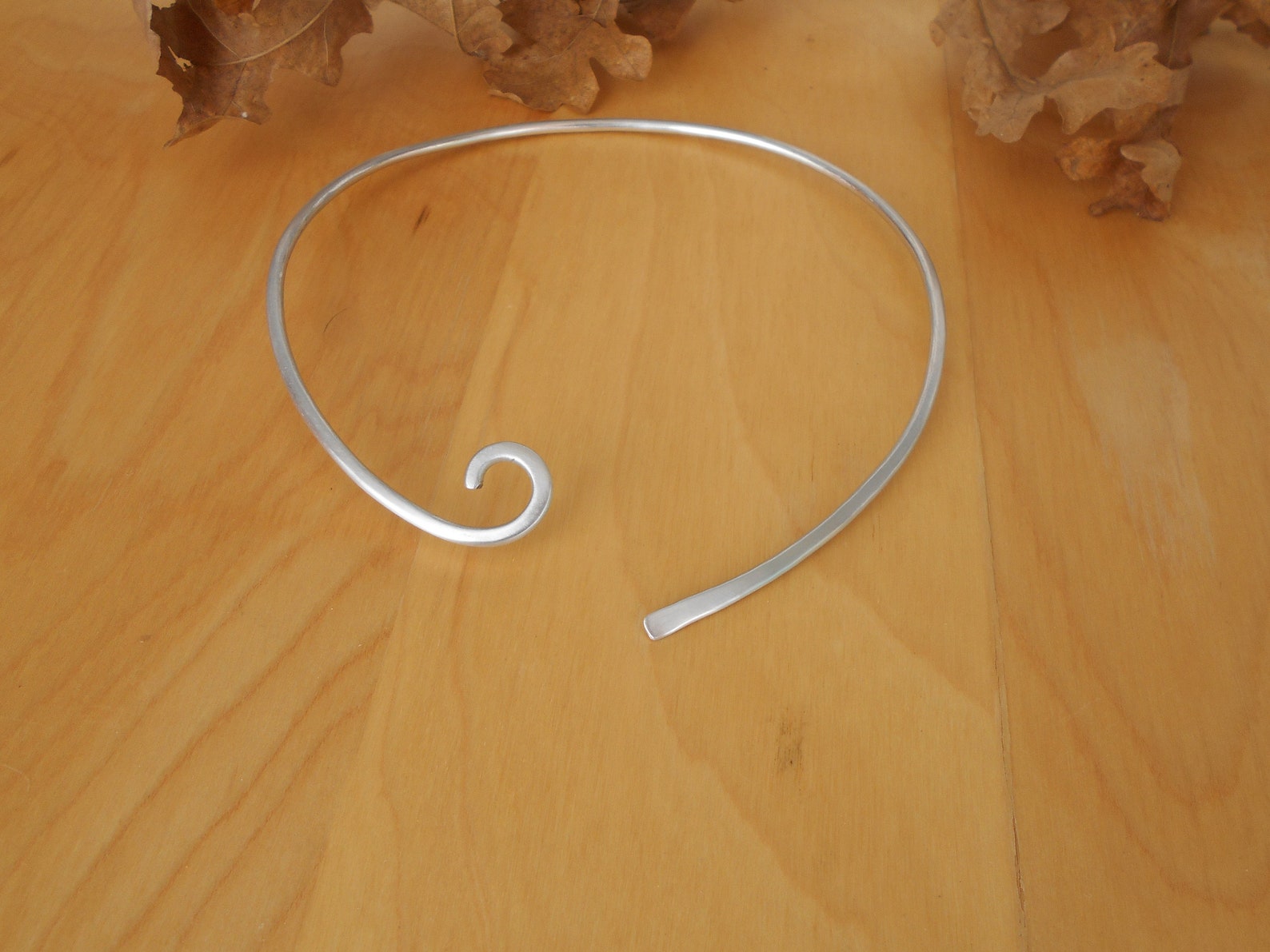 Simple Choker Necklace Open Collar Necklace Silver Wire - Etsy