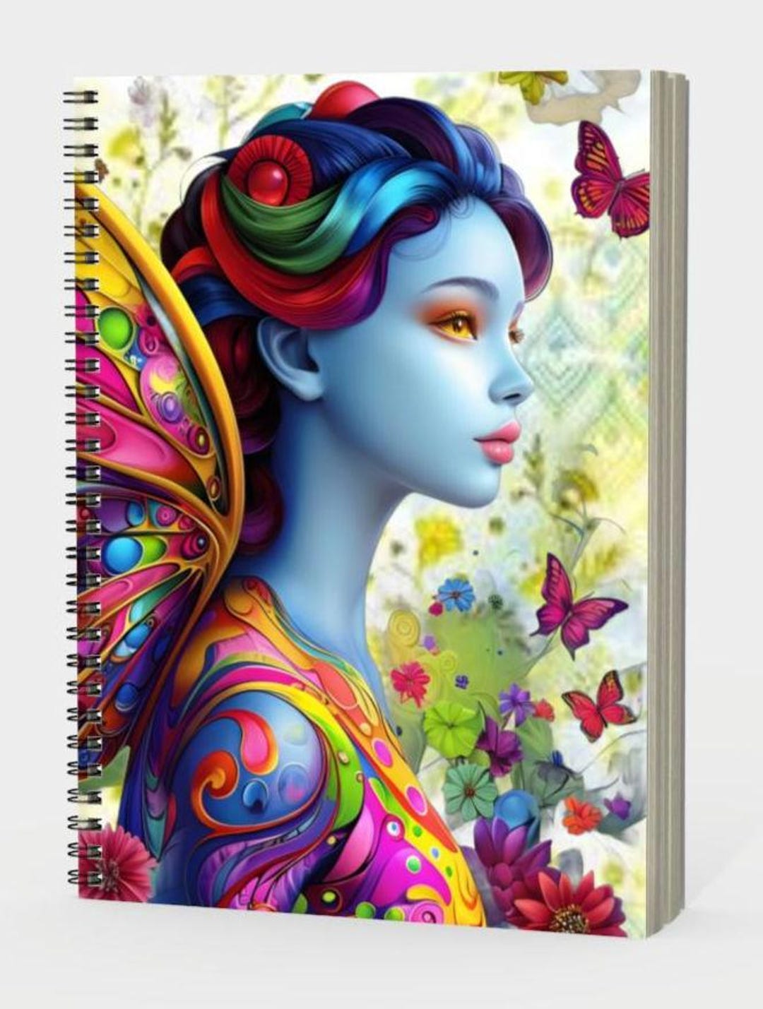 Summer Sprite Artistic Blank Sketchbook | Creative Spiral Bound Blank ...