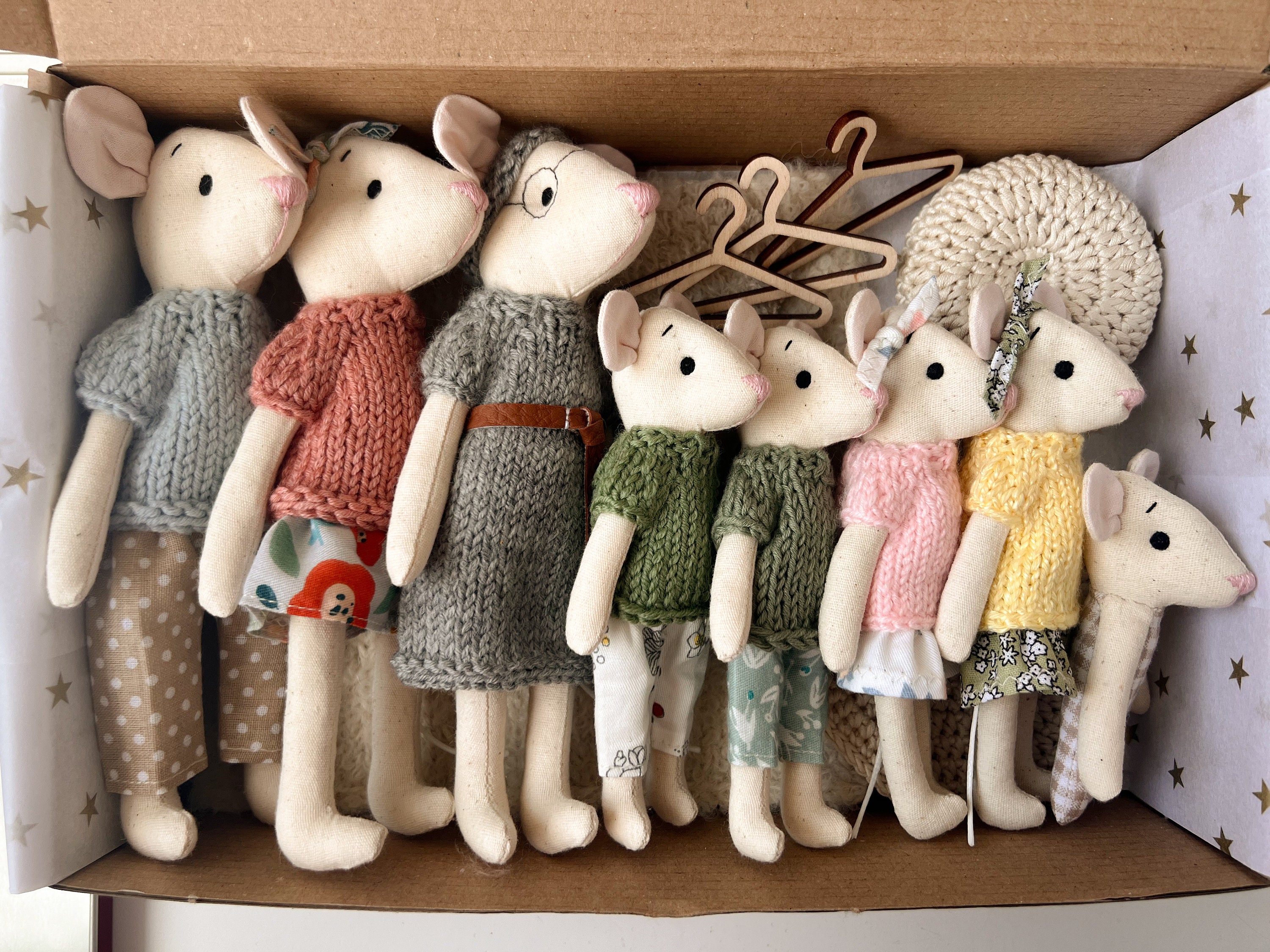 Mouse Family Doll House Toys Puppets Handsewn Miniature Toys Maileg - Etsy