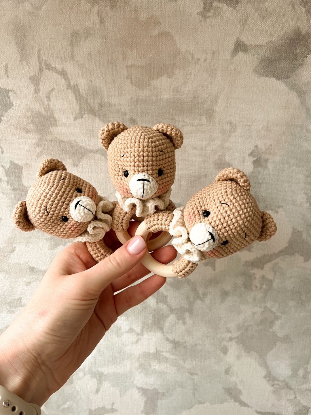 Bear Rattle Eco Wood Ring Theether - Etsy