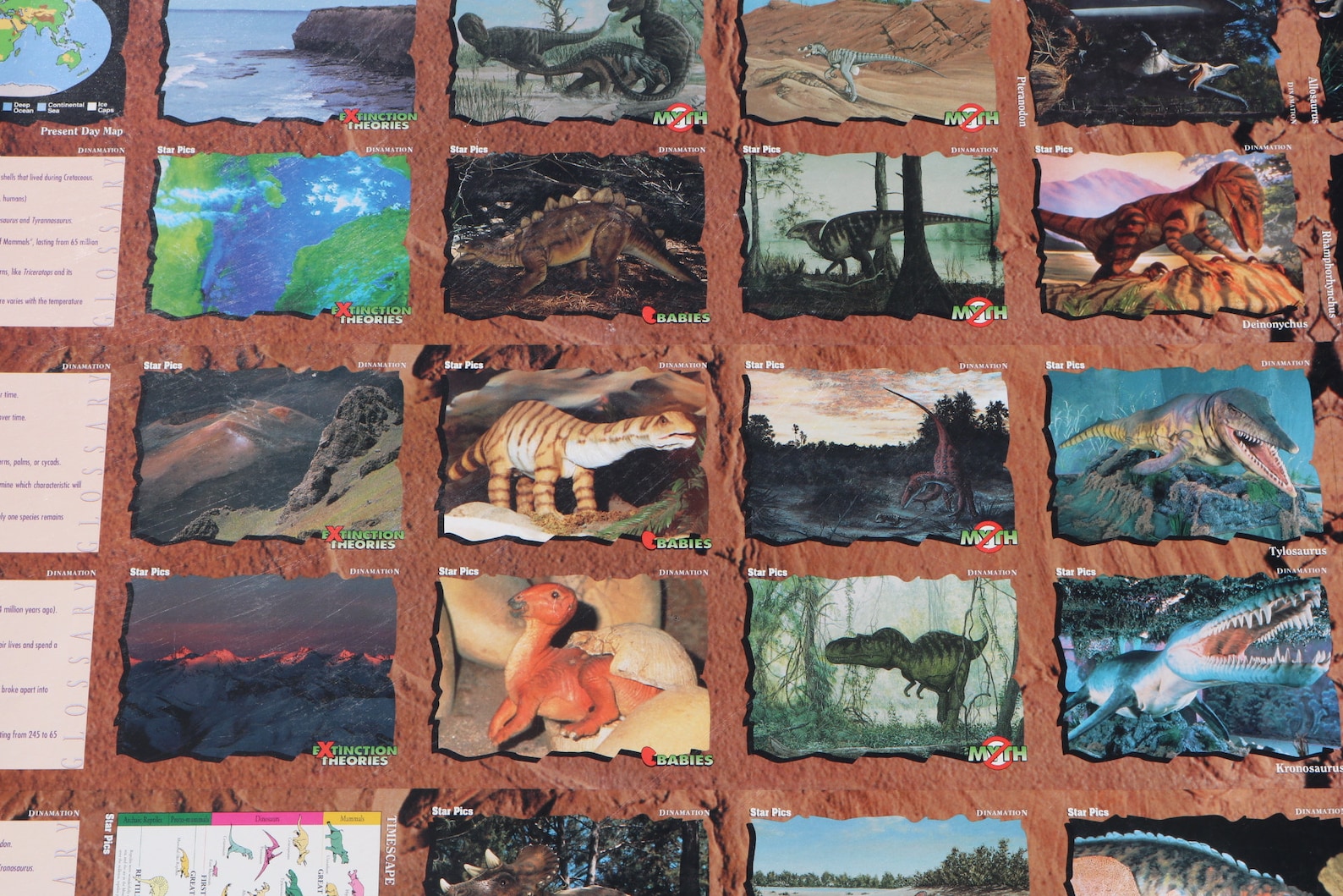 Dinamation Dino Cards (1992) UNCUT Sheet From Star Pics Factory ...