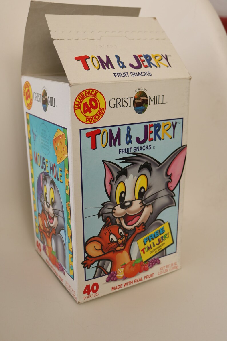 Tom & Jerry Fruit Snacks 1994 by Grist Mill Company Box - Etsy