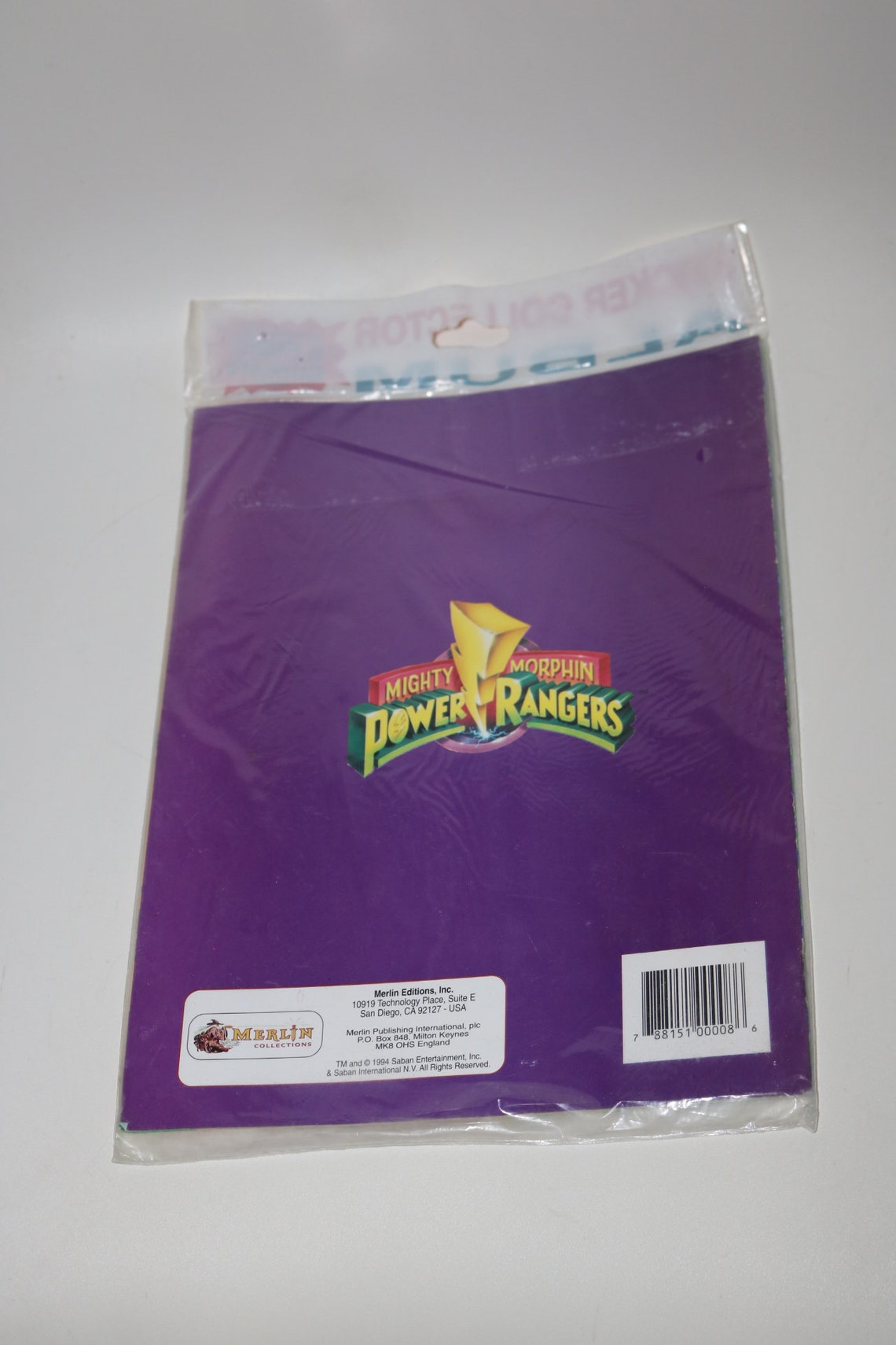 Power Rangers 1994 Mighty Morphin Unused Sticker Book Wrap Action Pink ...