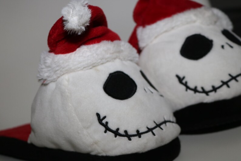 Nightmare Before Christmas Plush Slippers Disney Lock Shock - Etsy