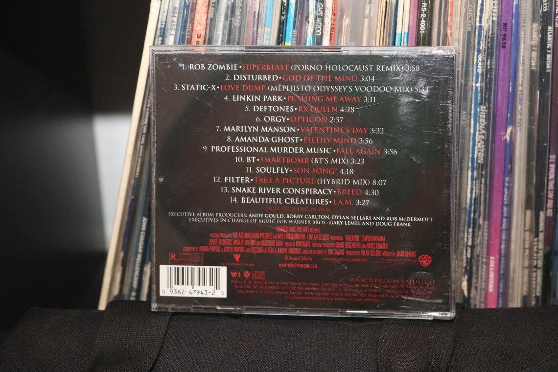 Valentine 2001 CD Movie Soundtrack David Boreanaz Denise - Etsy