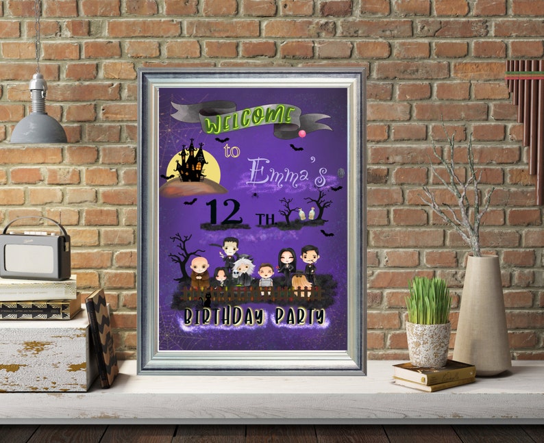 Addams Family Party Sign Addams Welcome Sign Addams Birthday - Etsy