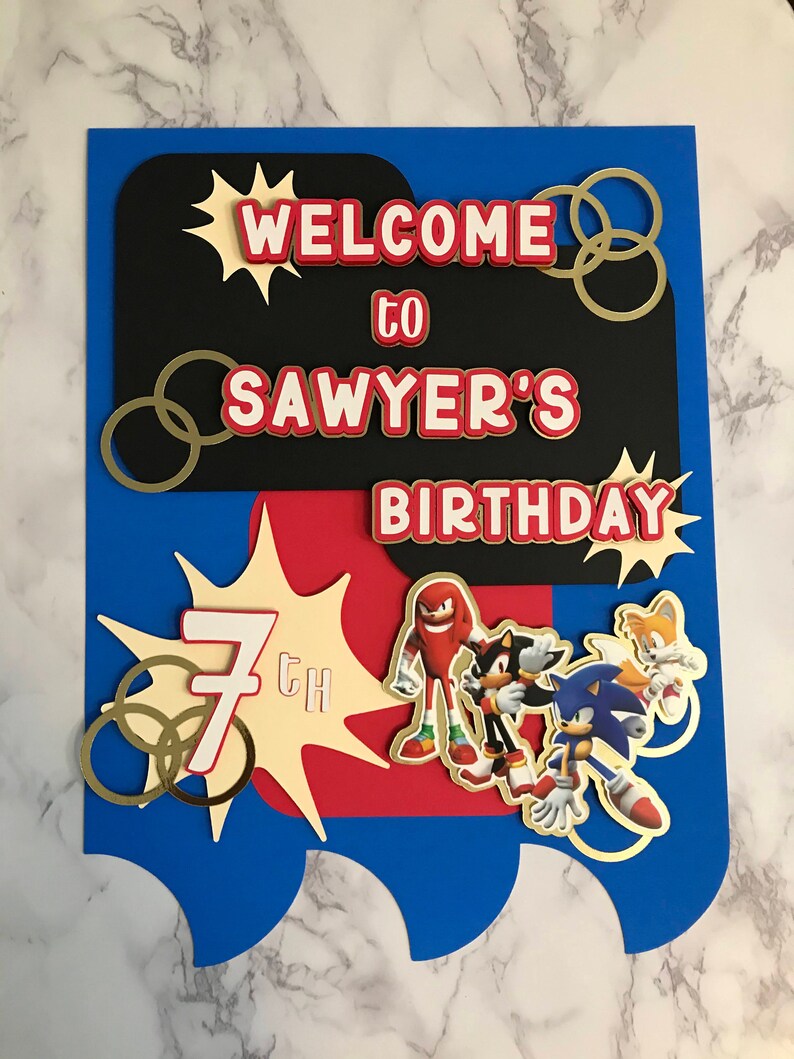 Sonic Door Sign Sonic Welcome Sign Sonic Theme Party Sonic - Etsy
