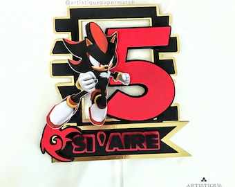 Shadow the Hedgehog Cake Topper - Etsy