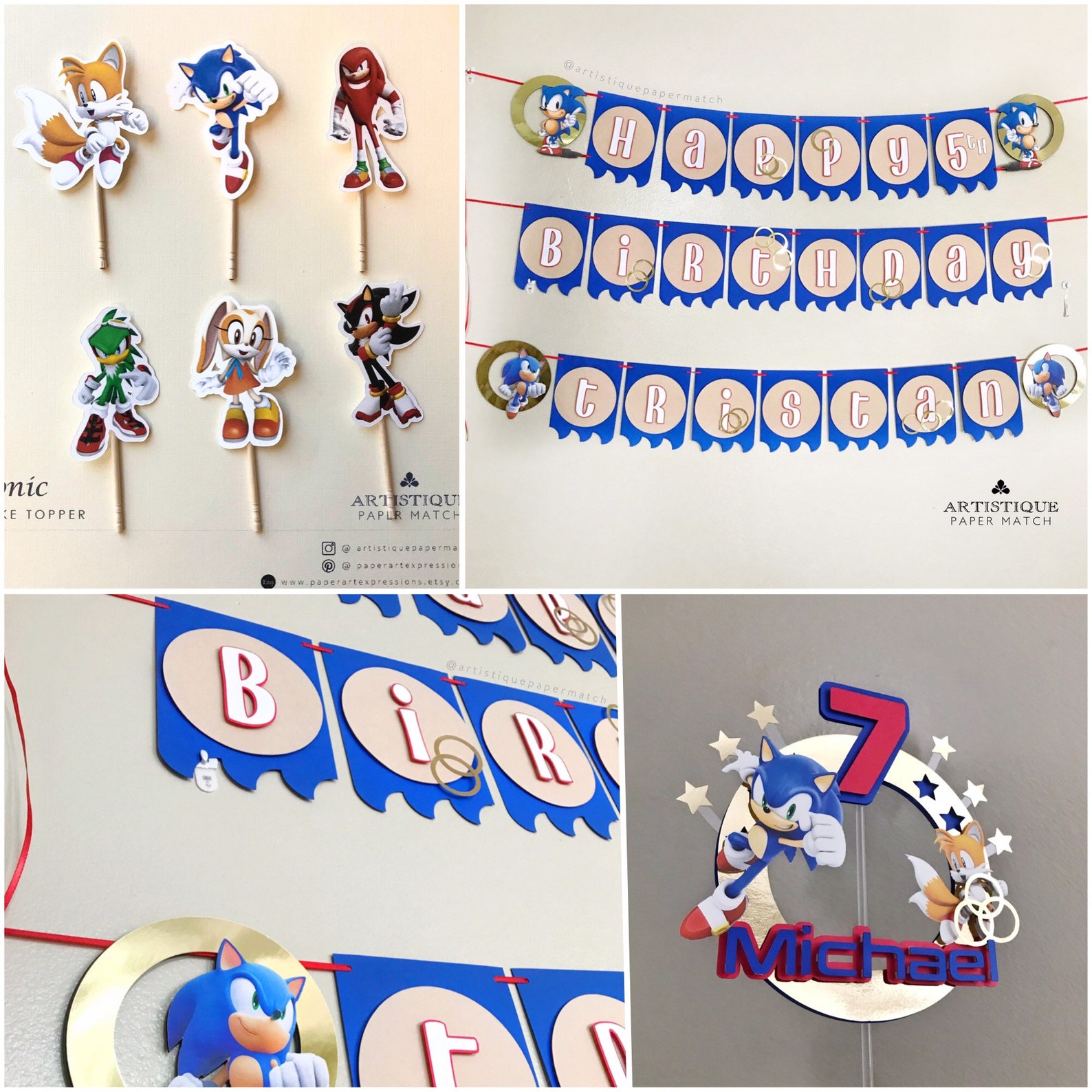 Sonic Birthday Party Decorations Sonic Party Supplies Sonic - Etsy