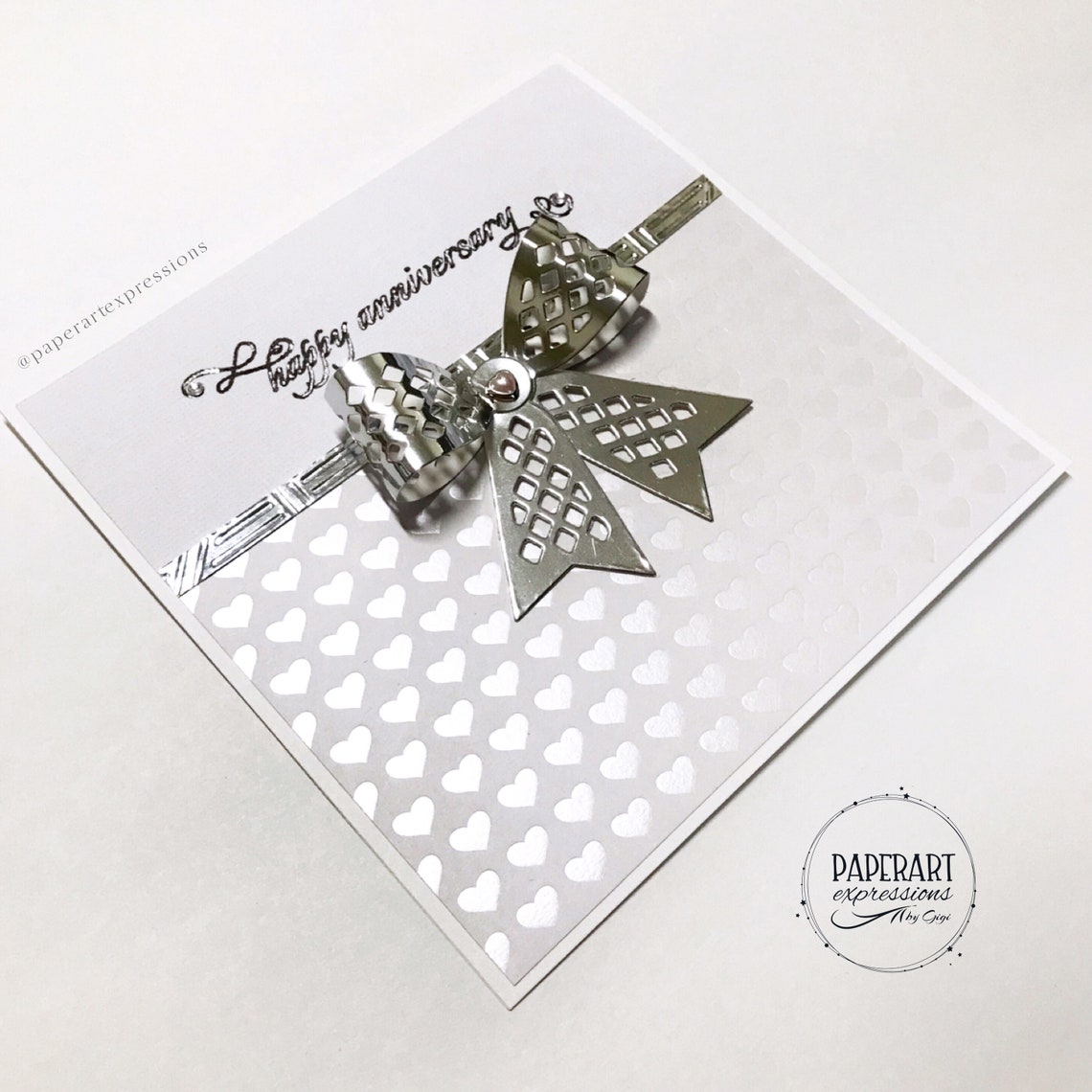 Anniversary Card Wedding Card Engagement Card Silver and - Etsy