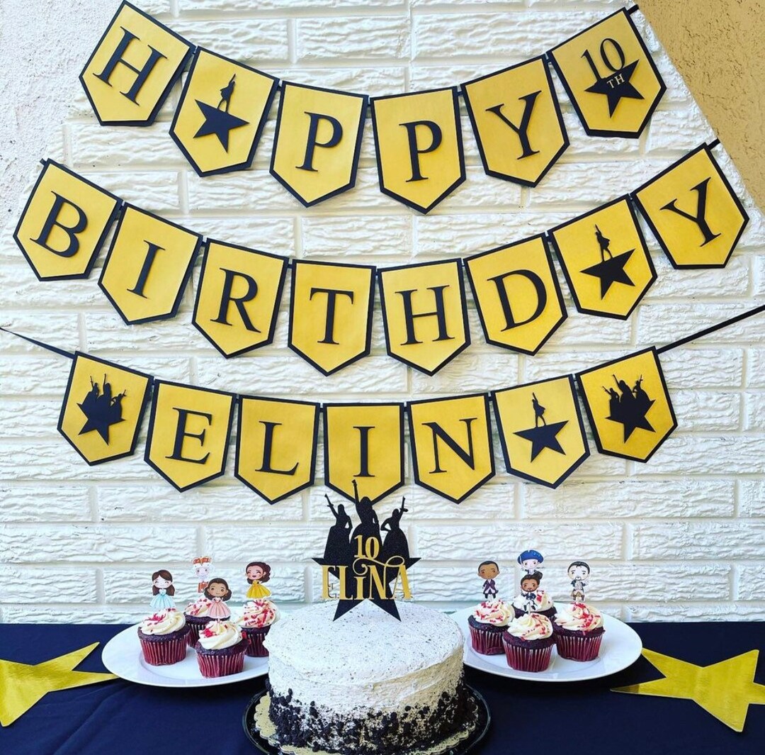 Hamilton Birthday Banner, Hamilton Musical inspired Birthday Banner ...
