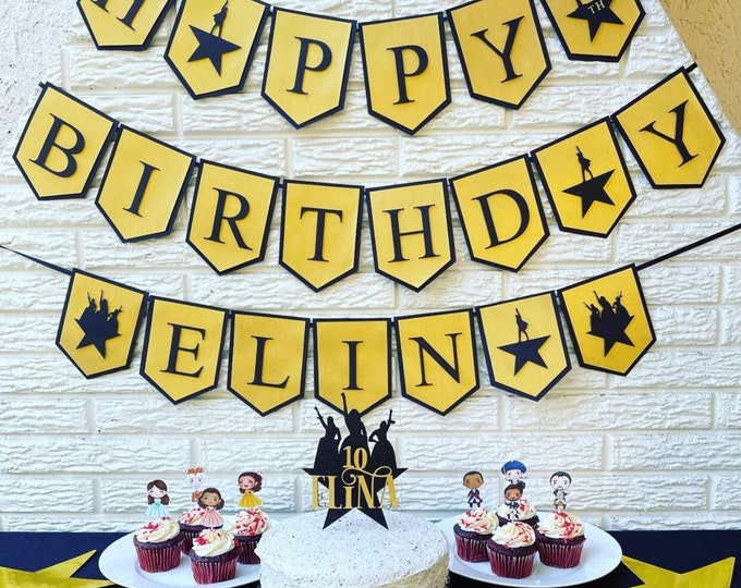 Hamilton Birthday Banner, Hamilton Musical Inspired Birthday Banner ...