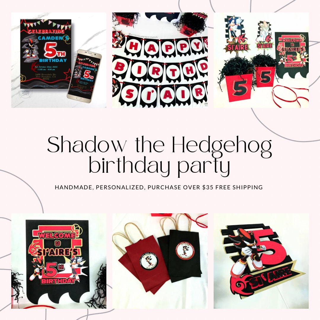 Shadow Birthday Party Decorations, Shadow Party Supplies, Shadow Theme ...