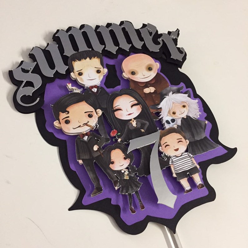 Addams Family Cake Topper Addams Family Theme Party Family - Etsy