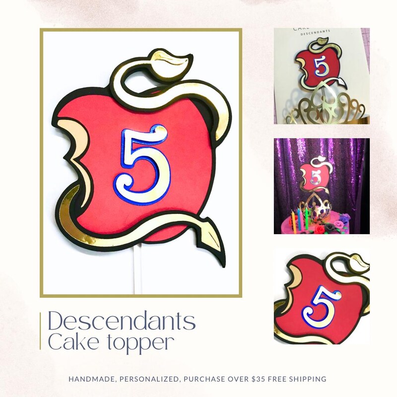 Descendants Cake Topper - Etsy