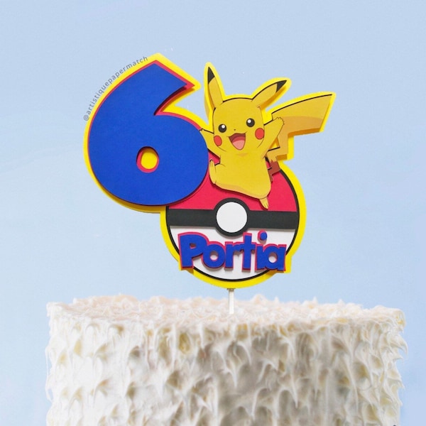 Pikachu Cake Topper - Etsy