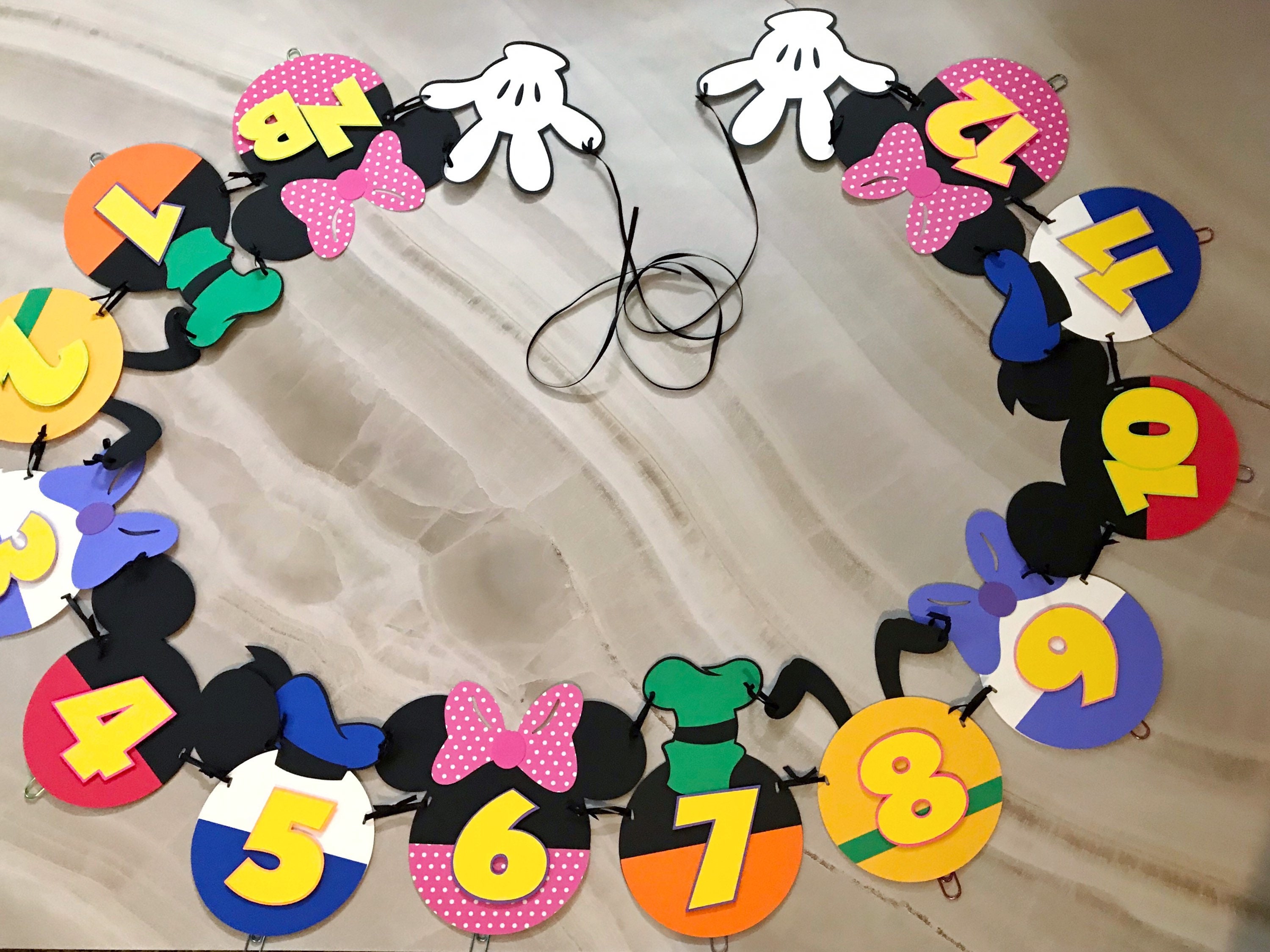 Mickey Mouse Picture Banner Mickey and Friends Picture - Etsy