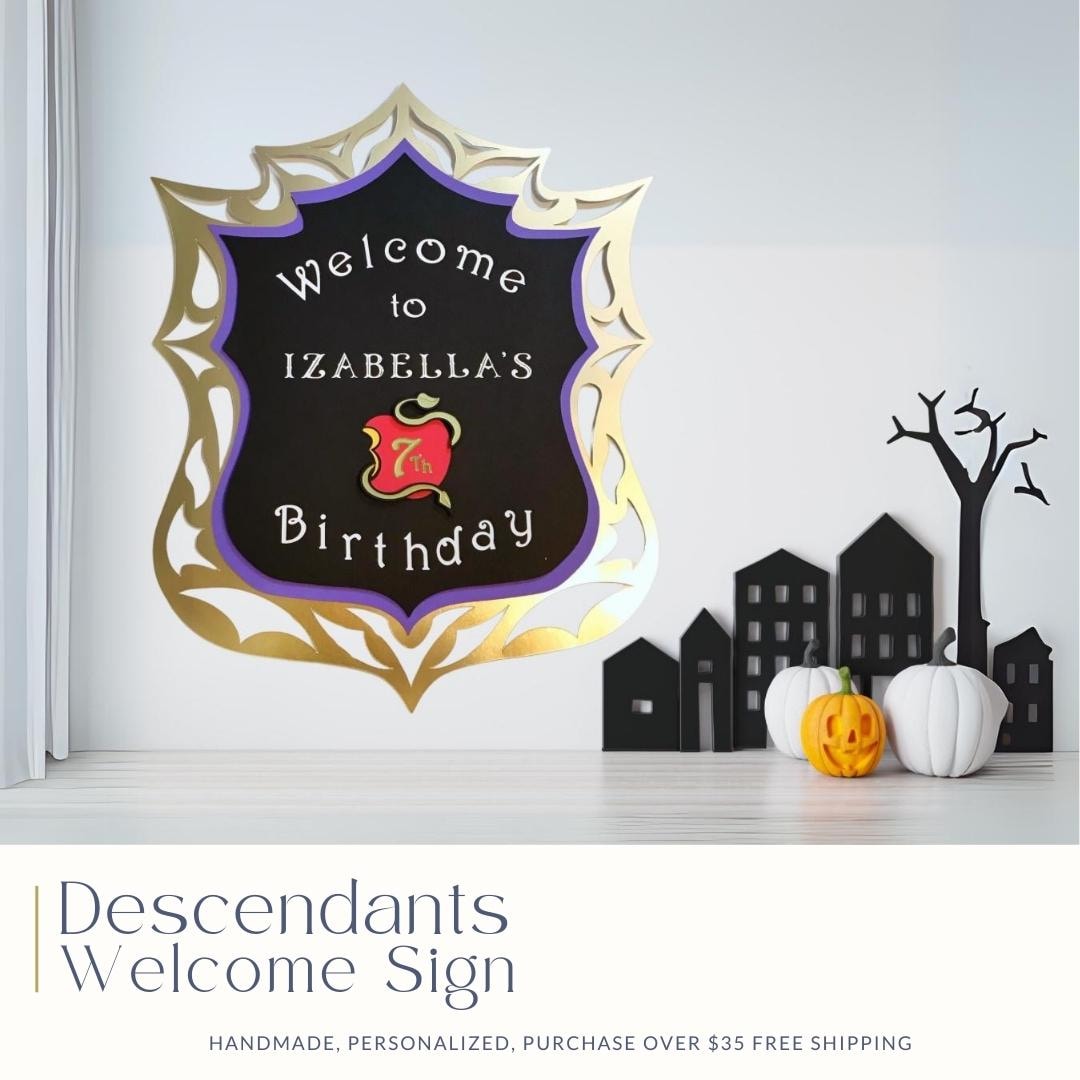 Descendants Door Sign, Descendants Welcome Sign, Descendants Birthday ...