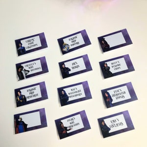 Descendants Food Tent Cards Inspired, Descendants Birthday Party ...