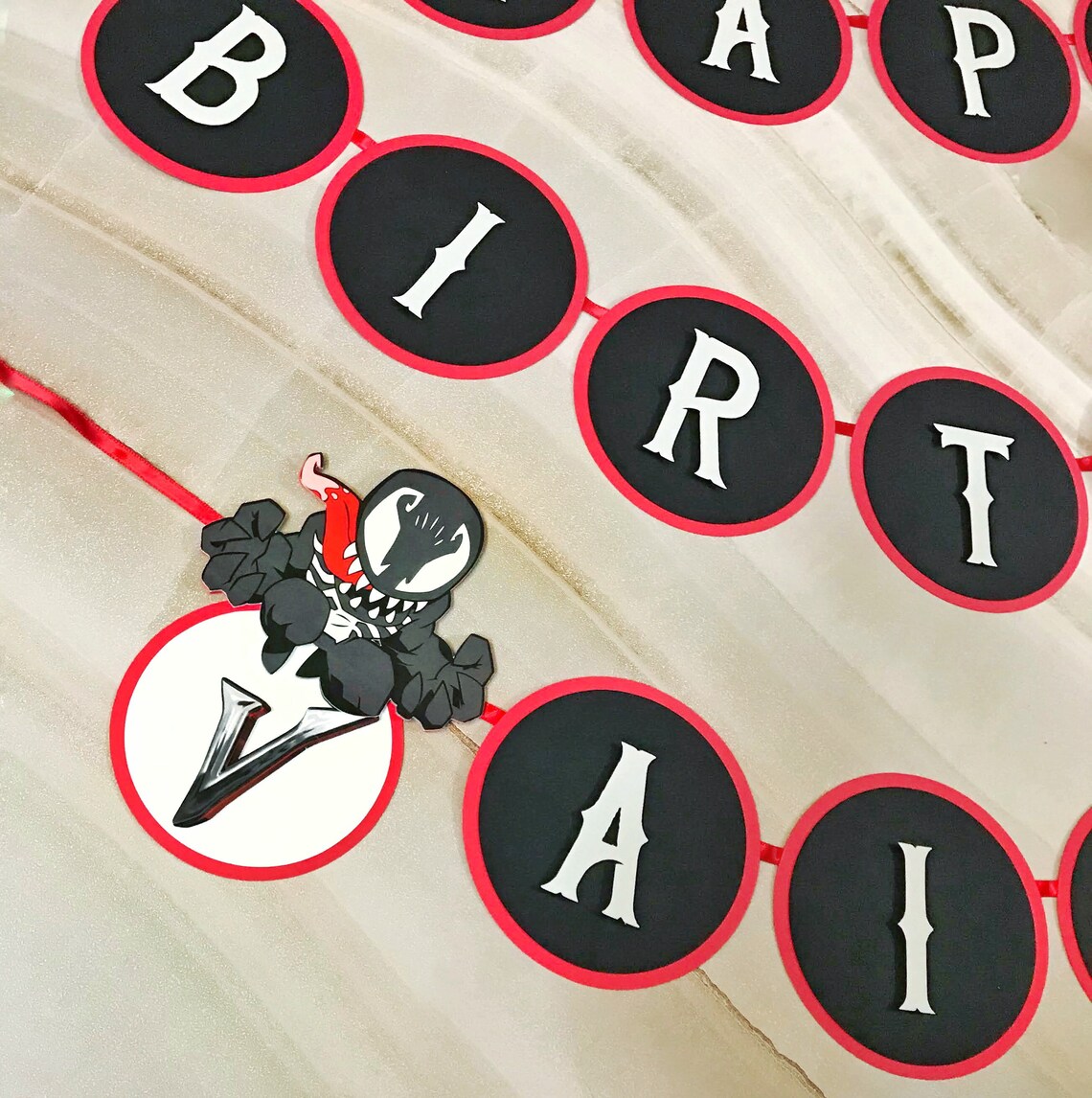 Venom Inspired Birthday Banner Venom Birthday Party Venom - Etsy